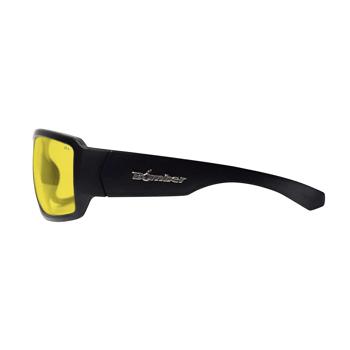 BOMBER Safety Glasses with Yellow Lens for Men Women, z87 Safety Compliant, Matte Black Frame with Non-Slip Gray Foam Lining, Safety Glasses for Outdoor,Shooting Glasses, Safety Glasses