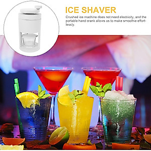 Kichvoe Stainless Steel Blades Portable Crushed Ice Maker Ice Cube Mold Shaved Ice Machine Ice Machine Crushed Ice Handheld Ice Machine Washable Tool Crusher Ice Blender Household Glass