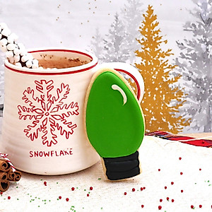 Christmas Light Bulb Cookie Cutter 3 Piece Set, Premium Food-Grade Stainless Steel, Dishwasher Safe (Light Bulb 3 Piece)