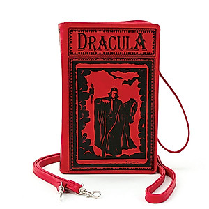 Dracula Book Cross Body Bag in Vinyl, Red