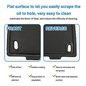 6558 Weber Griddle Cast Iron Griddle for Gas Grill, Profire Cooking Griddle Parts for Weber Q100 Q120 Q140 Q1000 Q1200 Q1400 Series, Weber Q1200 Griddle, Grill Accessories for Weber Outdoor Grill