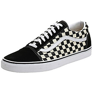 Vans Unisex Old Skool Classic Skate Shoes, (Primary Checkered) Black/White, 13.5 Women/12 Men