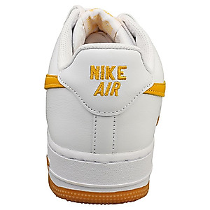 Nike Men's Air Force 1 Low Retro Shoe, White/University Gold, 10