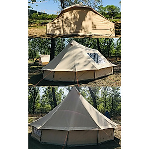 WINTENT Star Gazing Tent 4 Season Canvas Glamping Yurt Tent with Wood Stove Hole and Skylight for 6-8 Person Camping Hunting