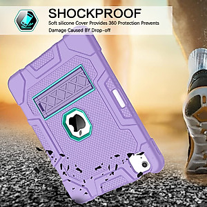 BENTOBEN iPad Air 5/4 Case, 10.9" Tablet Cover with Kickstand, Pencil Holder, Magnetic Closure for Kids, Purple