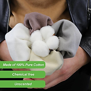 haakaa Reusable Cotton Cloth Wipe - Ultra Soft Absorbent Baby Diaper Wipe|Washable Home Kitchen Cleaning Rags|Safe Personal Baby Care Tissue -8PK Size S