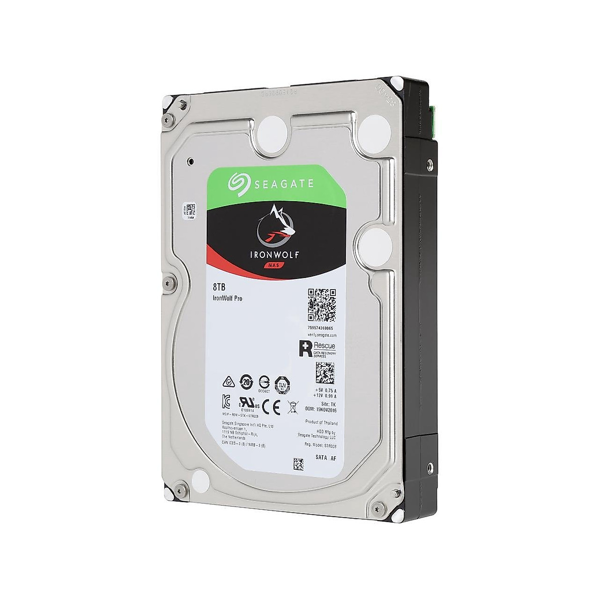 Seagate IronWolf Pro 8 TB NAS RAID Internal Hard Drive - 7,200 RPM SATA 6 Gb/s 3.5-inch (ST8000NE0021)
