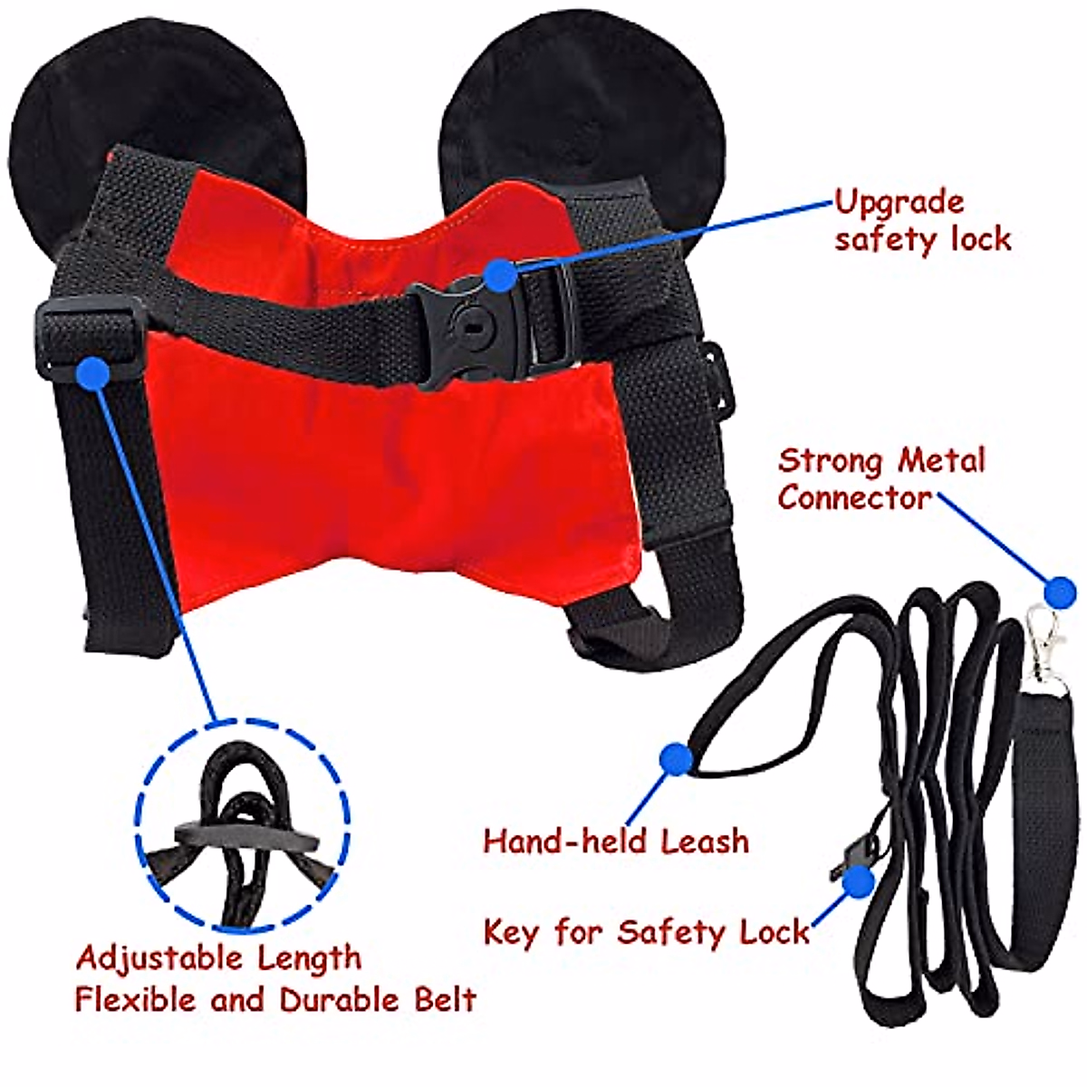 SHELLBOBO Child Backpack Leash for Toddlers & Kids Walking - 3in1 Wrist Link for Baby Girls