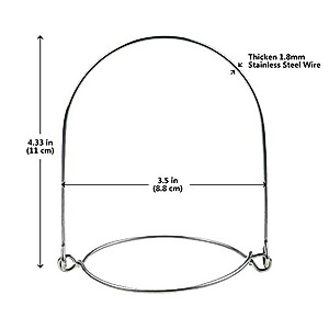 Chris.W 12 Pack Stainless Steel Wire Handles Handle-Ease Mason Jar Hanger, Canning Jars Hanger, Jar Hanging Hook for 70mm Regular Mouth