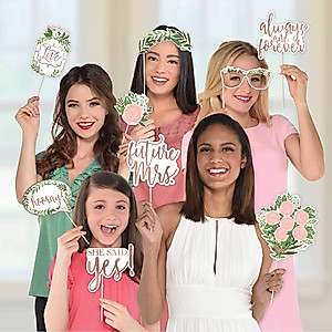 Love And Leaves Photo Props (14" x 8.5") - Pack of 13 | Stunning Multicolor Cardboard Decor | Unique, Charming & Fun Photobooth Accessories