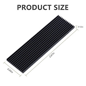 2 Pack M.2 NVMe Aluminum Heatsinks Cooler with Nano Silicone Thermal Pad