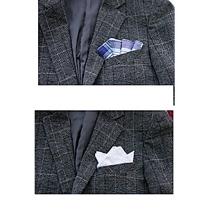 SrffbreMeOly Assorted Men's Handkerchief Plaid 100% Cotton Handkerchiefs Soft Soft Gift Set Hankies 6Pieces