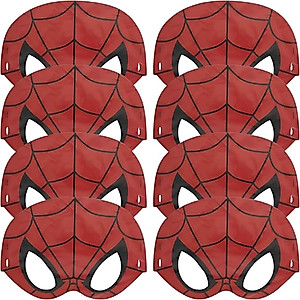 Spider-Man Party Paper Masks - Child Size, 8 Pcs