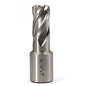 Annular Cutter JESTUOUS 3/4 Inch Weldon Shank 9/16 Cutting Diameter 1 Cutting Depth with Two-Flat HSS Kit for Magnetic Drill Press,1 Piece