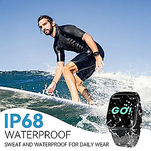 anyloop Smart Watch for Men and Women, 2.02'' Activity Tracker and Smartwatches, 100+ Sport Modes Fitness Tracker with IP68 Waterproof Heart Rate Sleep Monitor Compatible with Android&iOS