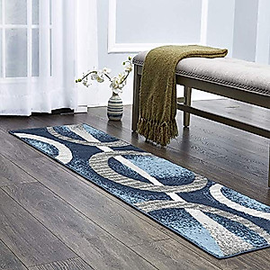 Home Dynamix Premium Indus Modern Area Rug, Midnight Blue/Gray, 7'8"x10'7" Rectangle
