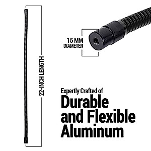 Vidpro FA-22 Heavy-Duty 22-inch Flex Arm Kit - Stiff Yet Flexible Mounting for Mobile Phones Cameras Microphones Lighting and More Fits Most Stands Tripods Rigs Grips and Clamps Holds Up to 3 Lbs