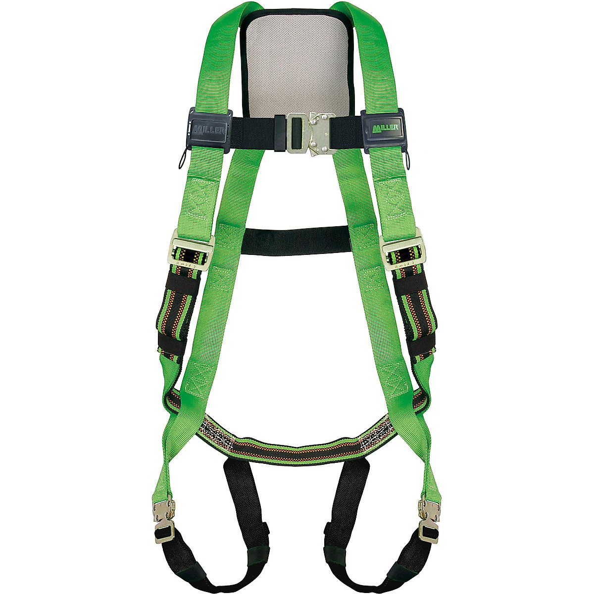 Honeywell Miller by Honeywell P950QC-4/XXLGN DuraFlex Python Full-Body Ultra Harnesses with Tubular Webbing and Comfort D-Pad, XX-Large, Green