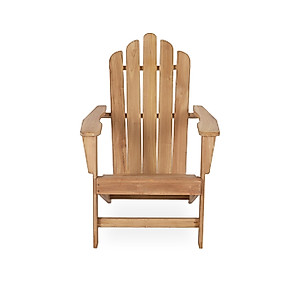 A-ECO LIVING Teak Adirondack Chair, Outdoor Adirondack Chair, Patio Seating Wooden Chair, Water & Weather Resistant Outside Furniture for Patio, Deck, Lawn, Garden, Backyard or Terrace