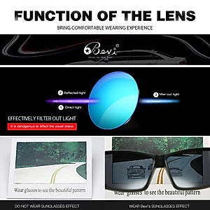 Bevi Polarized Sports Sunglasses Ultralight TR90 Frame Glasses Flexible and Durable for Men Women Sun Glasses 2701C7