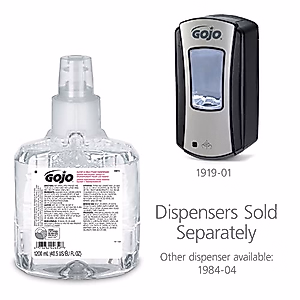 Gojo Clear & Mild Foam Handwash, EcoLogo Certified, 1200 mL Foam Hand Soap Refill LTX-12 Touch-Free Dispenser (Pack of 2) - 1911-02