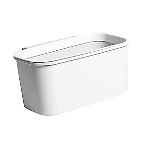 WeiLaiKeQi Under Sink Trash Can Household Cleaning Tools Hanging Garbage Container Trash Bin for Cabinet Door Bathroom Car Bedroom, Gray