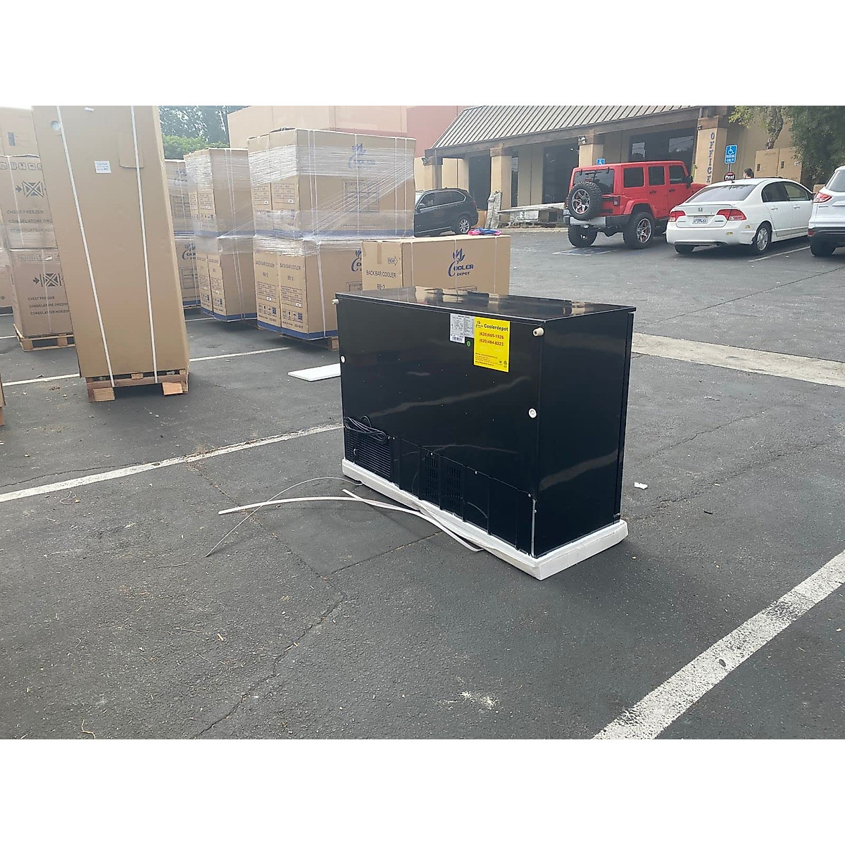 Beer Back Bar Cooler 3 Glass Door (Swing Door) 53" Width Beer Fridge NSF Certified Beverage Refrigerator 11.8 cu.ft Under Counter Height 35°-46°F Black bb3dup