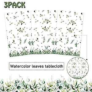 Sage Green Bridal Shower Decorations Plastic Table Cover, 3PCS Bride to Be Decorations Bridal Shower Plastic Tableclothes for Wedding Bachelorette Party Decorations, Bride to Be Party Supplies