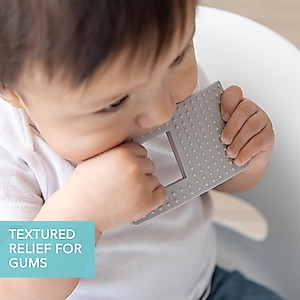 Bumkins Baby Teething Freezer Toy Keys Rings, Soft Flexible Silicone Pacifier, Safe to Chew, Cool Teether Gum Relief, Essentials for Babies 3 Months, Freezable, Sensory Textured, Nintendo Gameboy