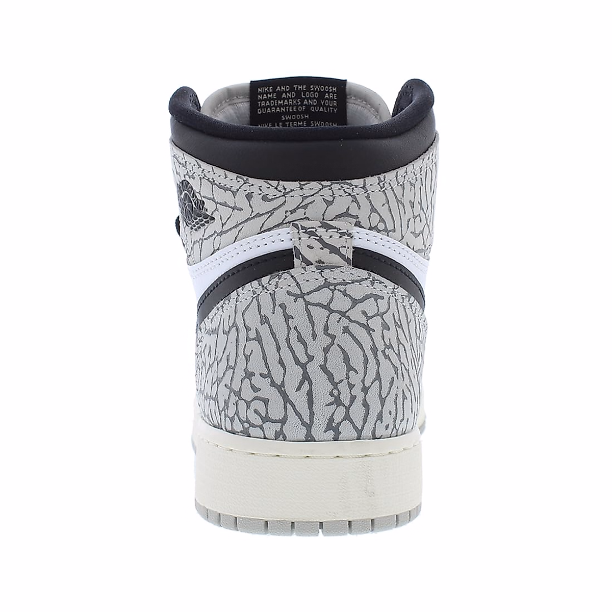 Nike Big Kid's Jordan 1 Retro High OG White Cement Grey/Blk/Wht (FD1437 052) - 4.5