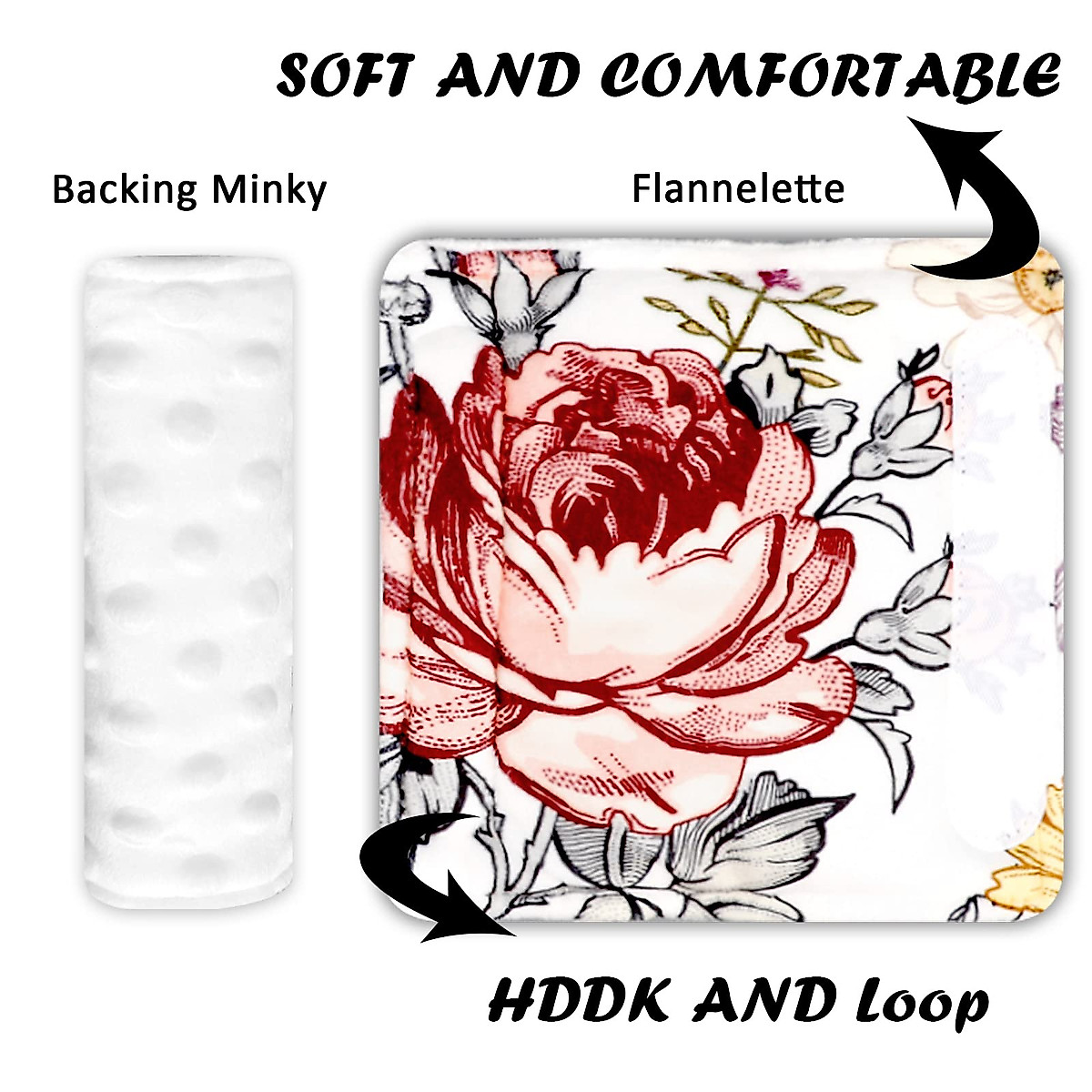 HNHUAMING Baby Car Seat Strap Covers Shoulder Pads for Baby Kid, Super Soft Infant Carseat Belt Covers for All Car Seat Stroller, Floral