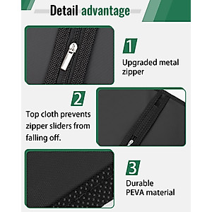 Garment Bags for Hanging Clothes (8 packs，43 inches) Washable Black Suit Bags for Closet Storage and Travel with Clear Window