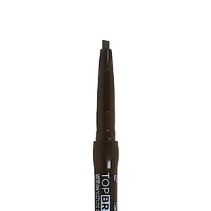 Kiss New York Professional Long-Lasting Eyebrow, Retractable Eyebrow Pencil, Rich Pigmentation, Coconut Oil Infused, Built-in Brush Brow, Sapes, Define, Fills Brow, Eye Makeup (KBAP06 BLACK)