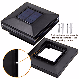 MAGGIFT 15 Lumen Outdoor Cap Light for Fence Deck or Patio, Solar Powered, Warm White High Brightness SMD LED Lighting, Lamp Fits 4x4, 5x5 or 6x6 Wooden Posts, 4 Pack