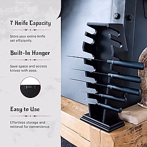 Littlesy Coffin knife holder with 14 Magnets- Gothic Kitchen decor Goth kitchen accessories & gothic knife holder Gothic home decorations （Without Knives）