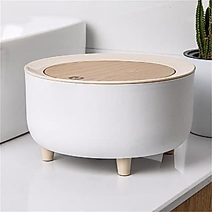 LYSLDH Garbage Can Desktop Trash Can Simple Press Trash Storage Bin Dormitory Bedside Table Round Trash Can (Color : D, Size : 1pcs)