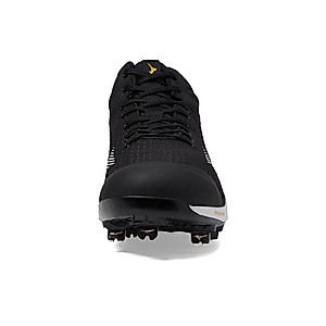 Mizuno Men's Dominant 4 MID Baseball Shoe, Black-White, 11.5