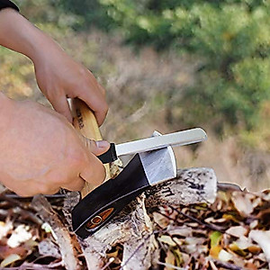 SHARPAL 121N Dual-Grit Diamond Sharpening Stone File Garden Tool Sharpener Coarse 325 / Extra Fine 1200 Grit for Sharpening Knife, Axe, Hatchet, Lawn Mower Blade, Loppers, Chisels, Spade, Drills