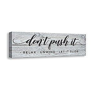 Kas Home Funny Vintage Bathroom Canvas Wall Art | Rustic Bathroom Prints Decorative Signs Framed | Restroom Washroom Wall Decor (5.5 x 16.5 inch, Funny - D1)