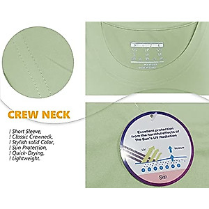 TACVASEN Mens Cycling Shirts Short Sleeve UPF 50+ UV Sun Protection Performance Tops Quick Dry Hiking Shirts Lightweight Workout Shirts for Men Light Green L