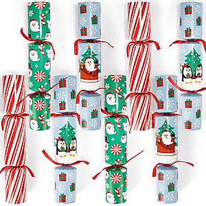 JOYIN 8 Pack Christmas Party Favor Non-Snap Christmas Party Table Favors with Holiday Party Favor Supplies for Kids and Adults, Christmas Parties, Dinners and Holidays