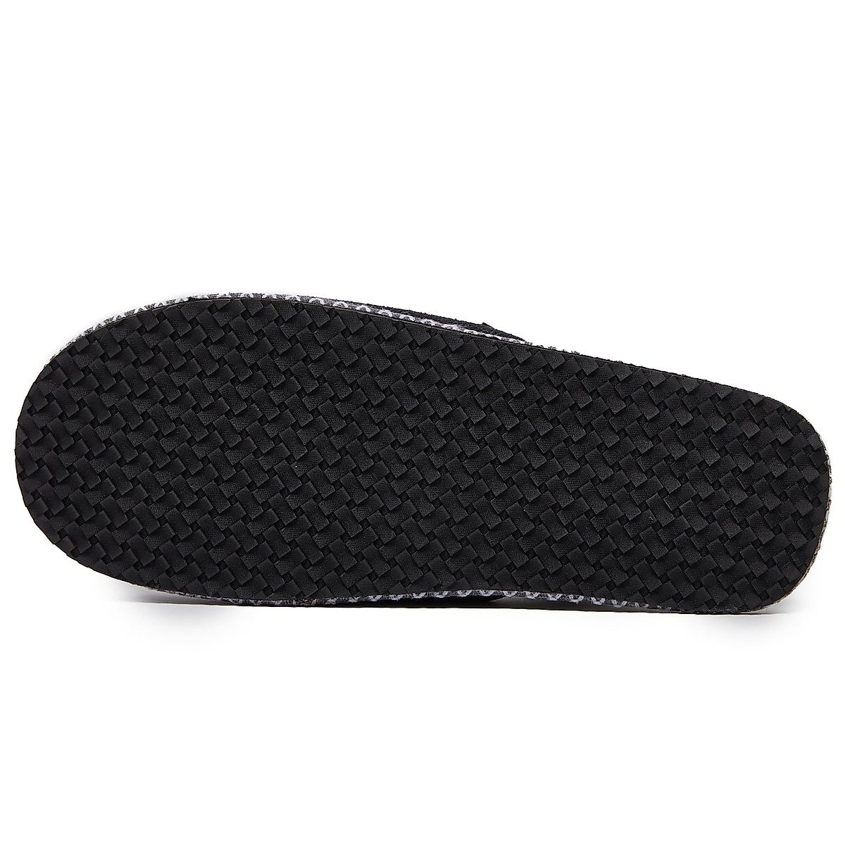 Lucky Brand Memory Foam Rubber Sole Scuff Bedroom Slipper, Comfy Men's Slippers, Indoor/Outdoor Mens House Slippers, Black/L
