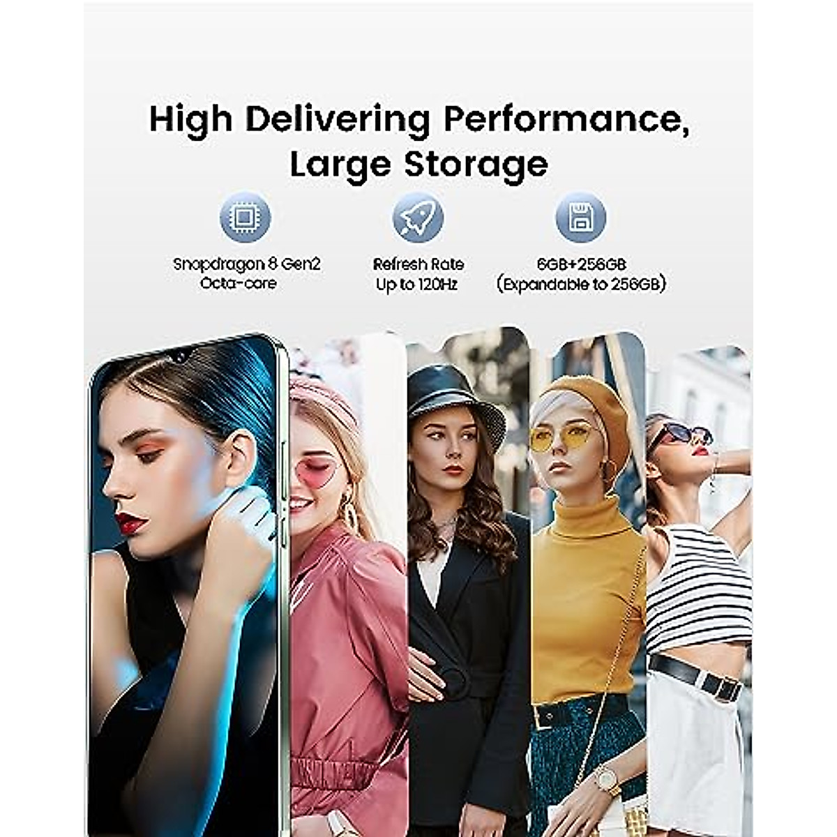 VIQEE M13Pro Unlocked Cell Phone, 6.7" HD Screen Unlocked Phones, 6+256GB Dual SIM Android 13 Smartphone with 256G Memory Card, Fingerprint Lock & Face ID, Long Battery Life (Green)