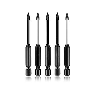 Glass Concrete Drill Bit Cross Hex Tile Ceramic Drill Bits Cemented Carbide Drilling Tool Hole Opener for Wall,5PCS 3MM