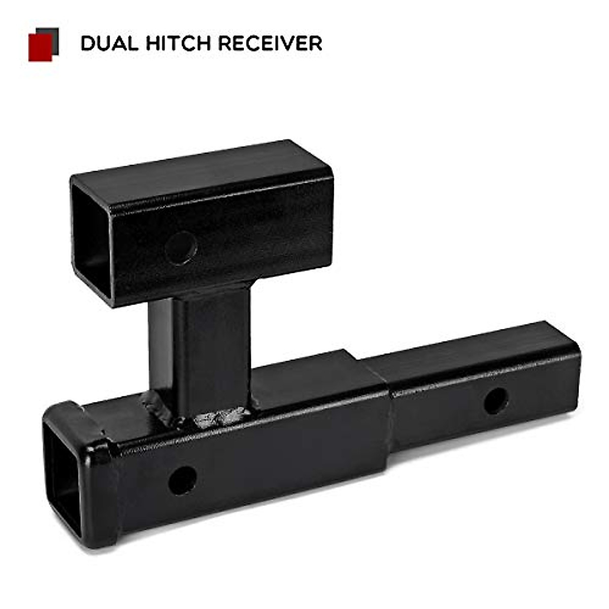 YITAMOTOR 2 inch Dual Receiver Extender Trailer Towing Hitch Extension Bicycle Extender (GTW- 4000 lb.)