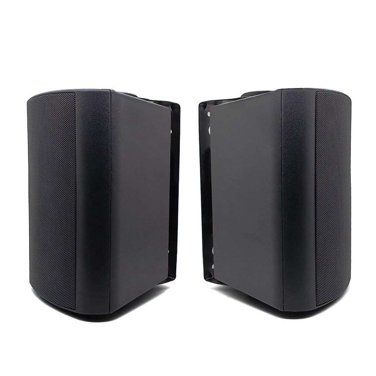 Herdio 5.25 Inch Indoor Outdoor Bluetooth Speakers Patio Waterproof Wired Wall Mount System 300 Watts (Black)