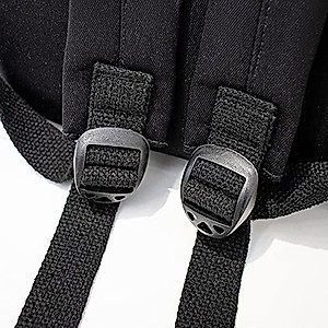 EVYUTAO Yae Miko,Black Soft Travel Adult Student Backpack,Genshin Impact,Durable Nylon Load Bag,Large Capacity Waterproof Bag