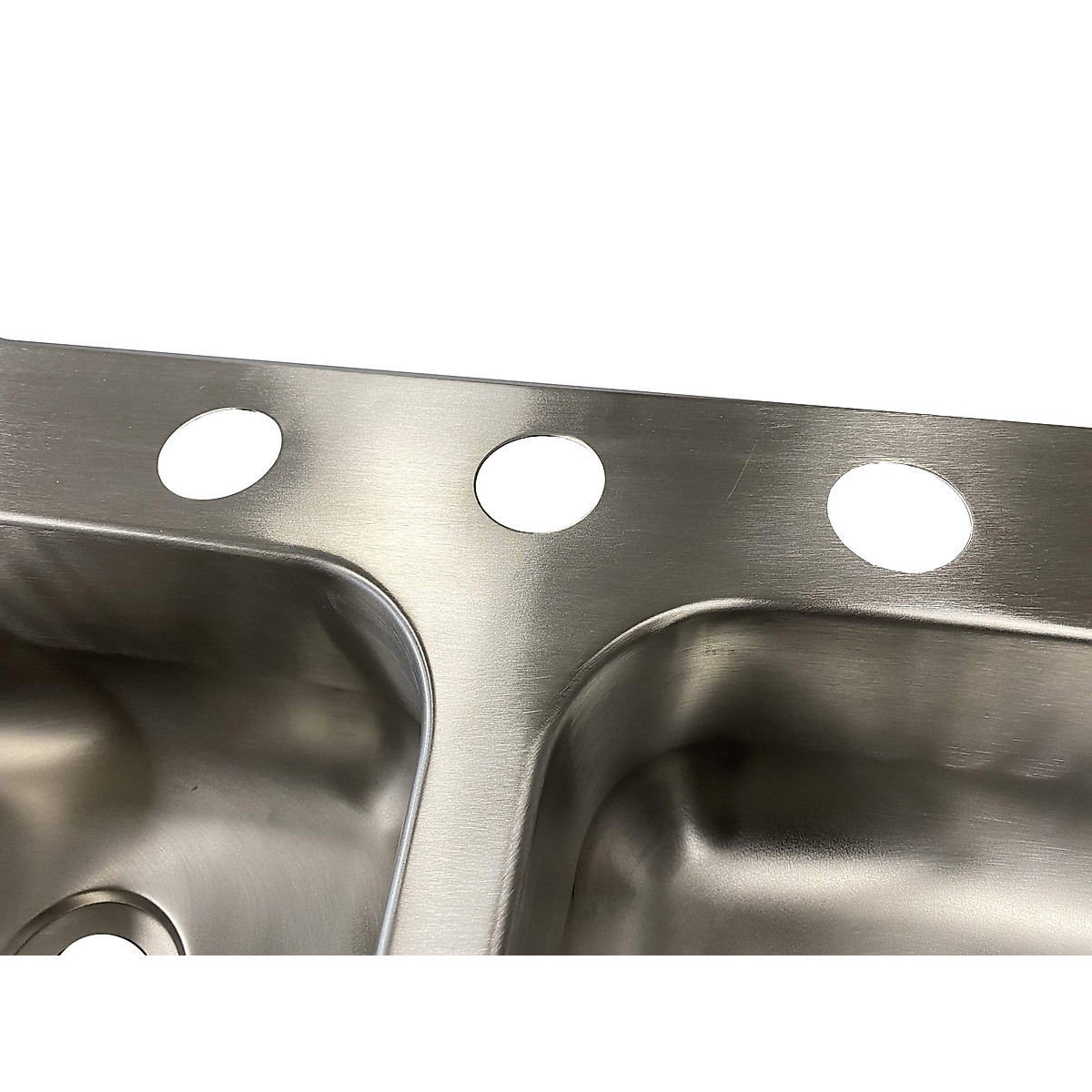 Class A Customs | 25" X 17" X 5" Stainless Steel Double Bowl Sink | 300 Series Stainless Steel | RV Camper Motor Home Sink | Concession Sink