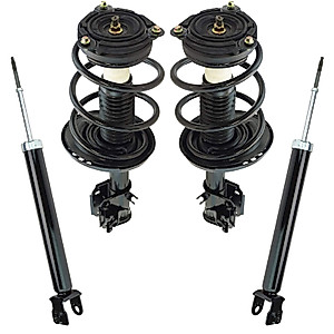 TRQ Loaded Quick Complete Strut Spring Assembly Shock Kit Set 4pc Front Rear New for 2013-2017 Nissan Altima Sedan