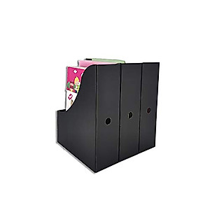 HUAPRINT Magazine File Holder(12 Pack,Black)-Folder Holder,Magazine Holders,Desk File Organizer,Document File Holder Box,Magazine Storage Box,With Labels